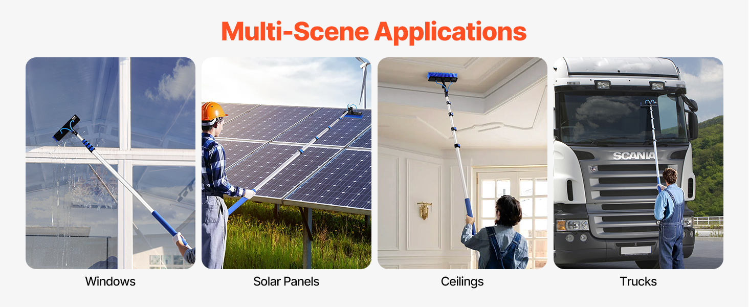 VEVOR Water Fed Pole Kit 30FT Solar Panel Cleaning Pole with Extendable ...