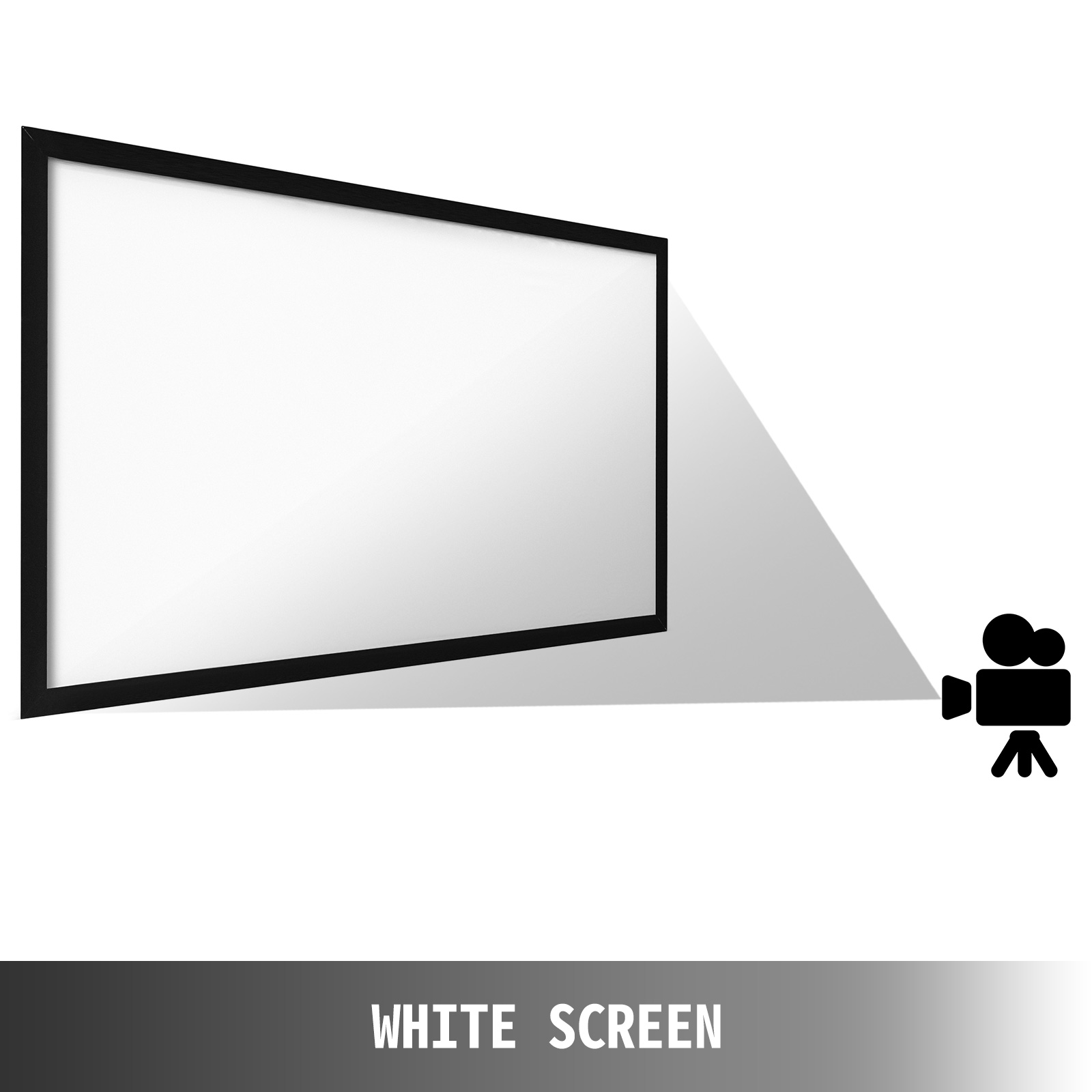 VEVOR Projector Screen Fixed Frame 155inch Projector Screen 16:9 4K HD ...