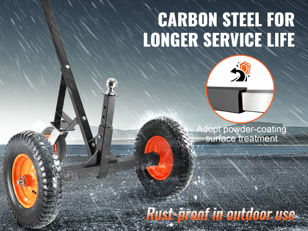 VEVOR Adjustable Trailer Dolly, 1000lbs Tongue Weight Capacity, Carbon ...