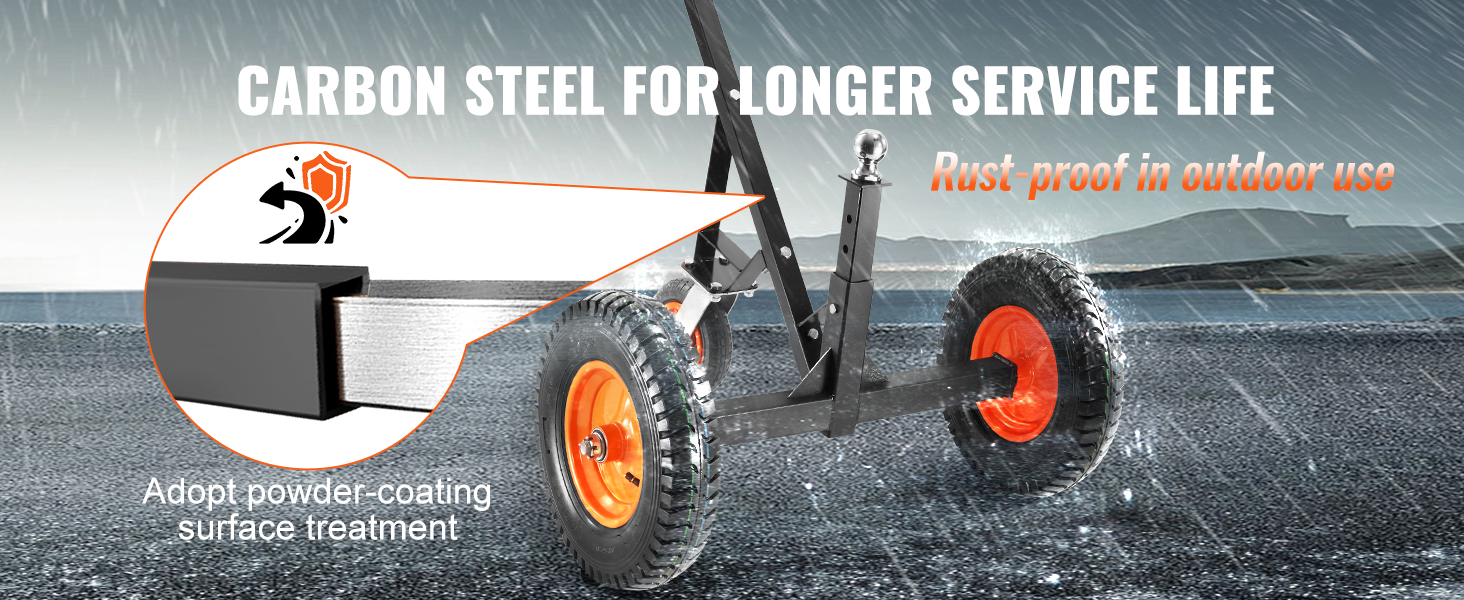 VEVOR Adjustable Trailer Dolly, 1000lbs Tongue Weight Capacity, Carbon ...