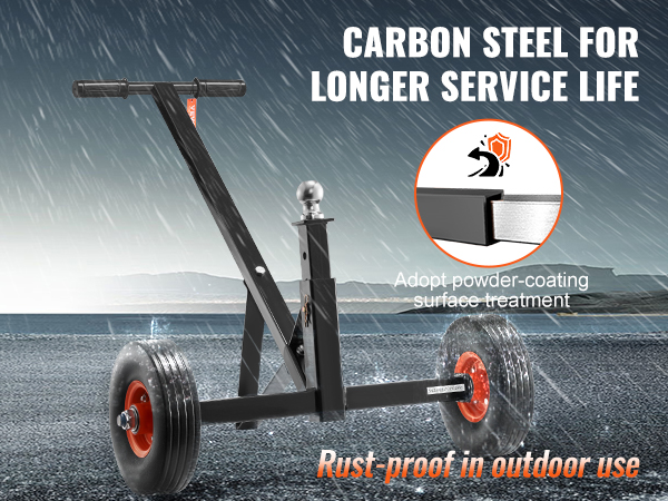 VEVOR Adjustable Trailer Dolly, 600lbs Tongue Weight Capacity, Carbon ...