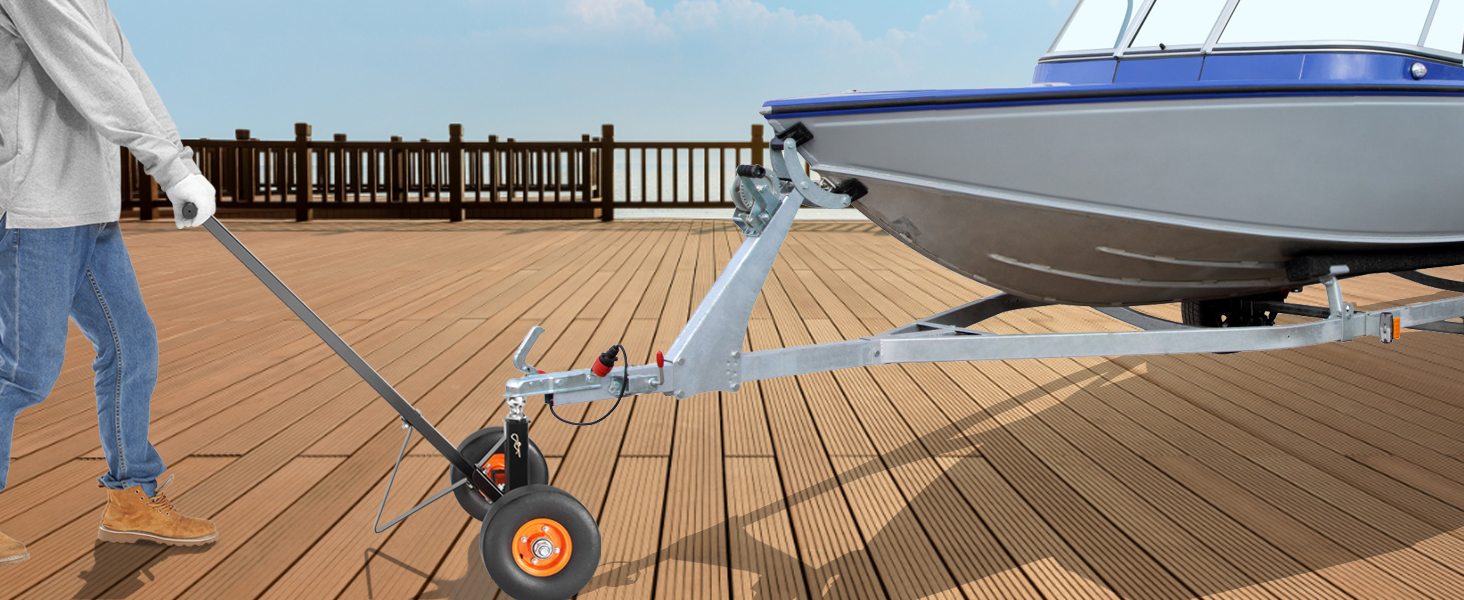 VEVOR Adjustable Trailer Dolly, 600lbs Tongue Weight Capacity, Carbon ...