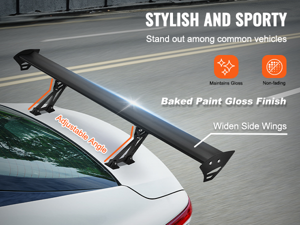 VEVOR GT Wing Car Spoiler, 43.3 inch Universal Spoiler with Single Deck ...