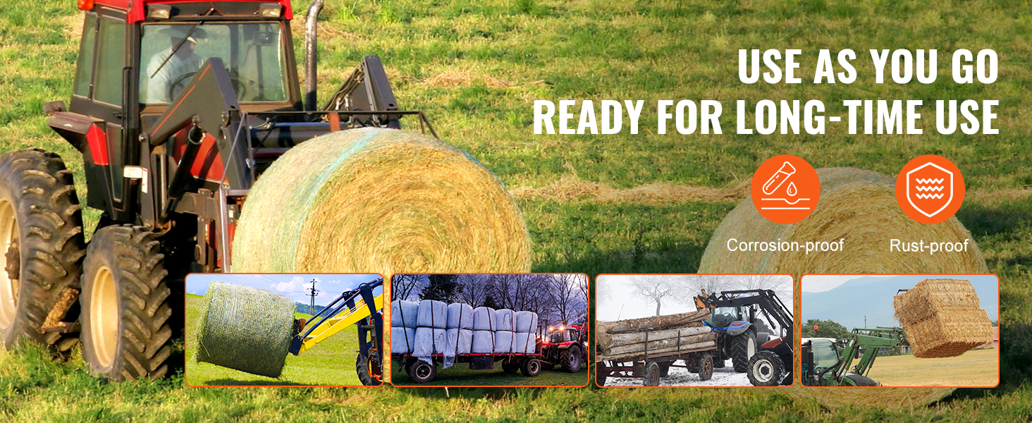 VEVOR 49" Hay Spear, Bale Spears 3000lbs Loading Capacity, Skid Steer ...