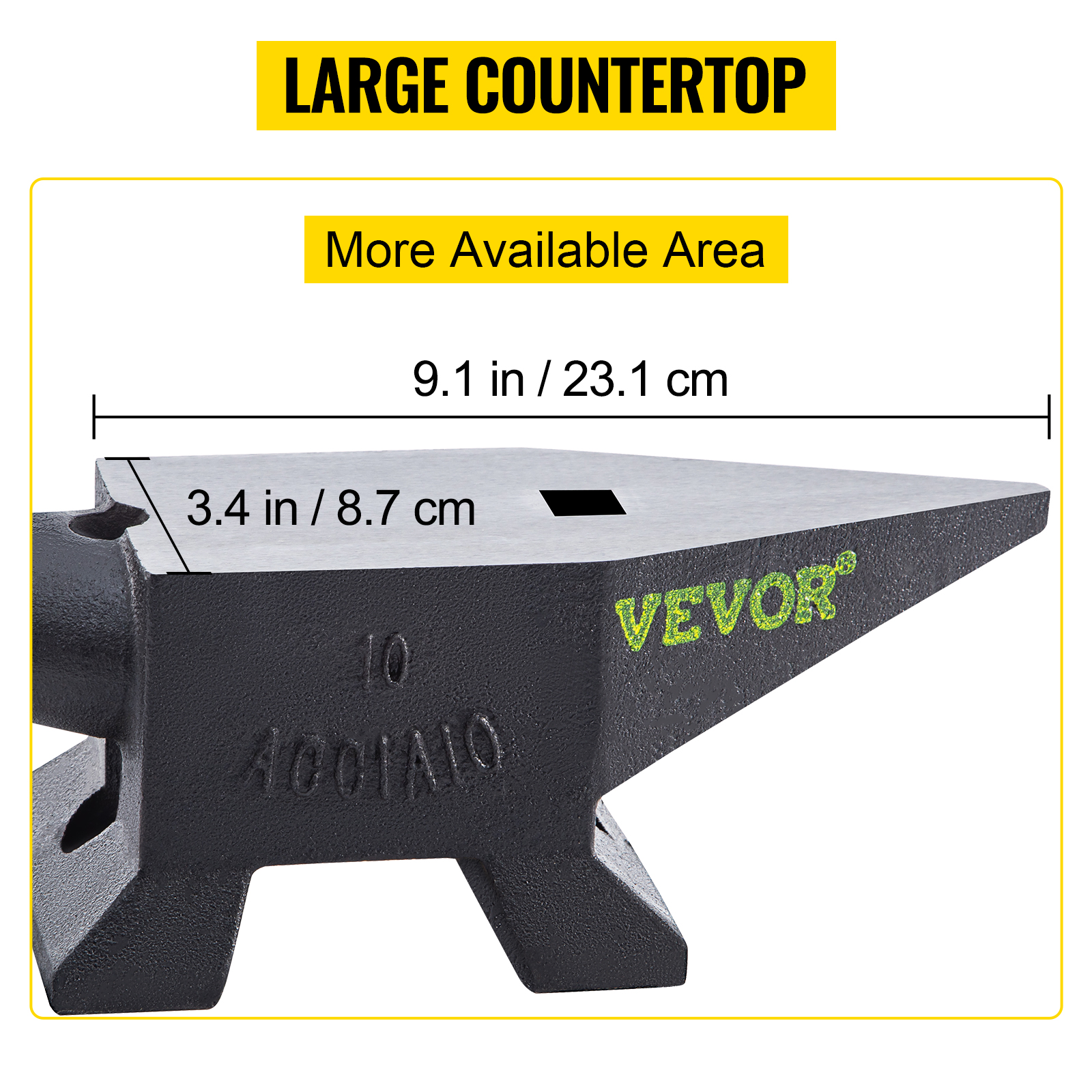 The Anvil VEVOR Pro Horn Anvil 22LBS 10KG, Weight Steel Anvil Blacksmith 360mm Mini Anvil