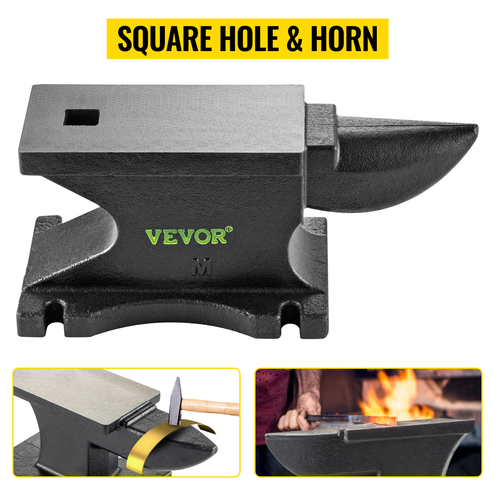 VEVOR Cast Iron Anvil, 55 Lbs(25kg) Single Horn Anvil with 8.6 x 4.1 ...