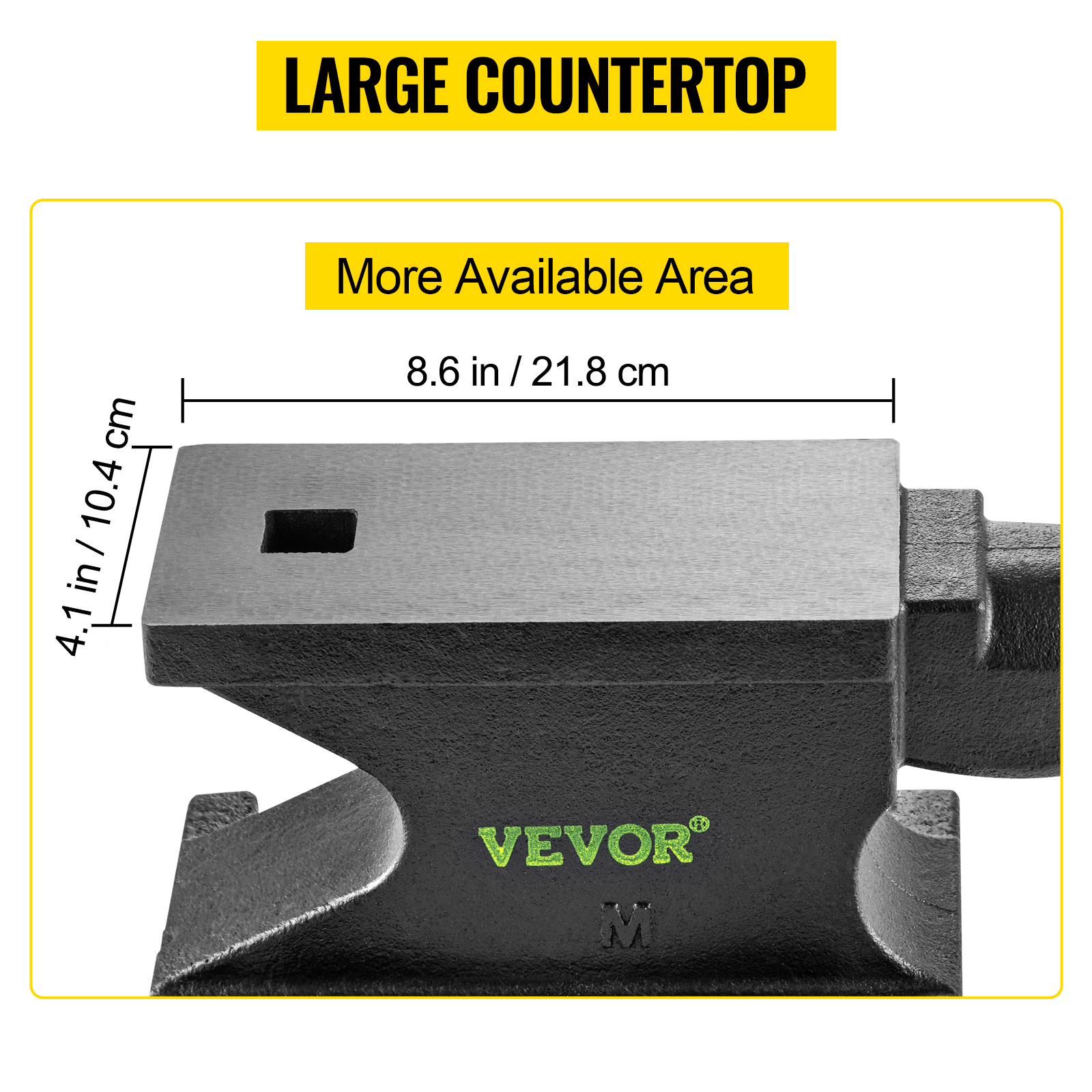VEVOR Cast Iron Anvil, 55 Lbs(25kg) Single Horn Anvil with 8.6 x 4.1 ...