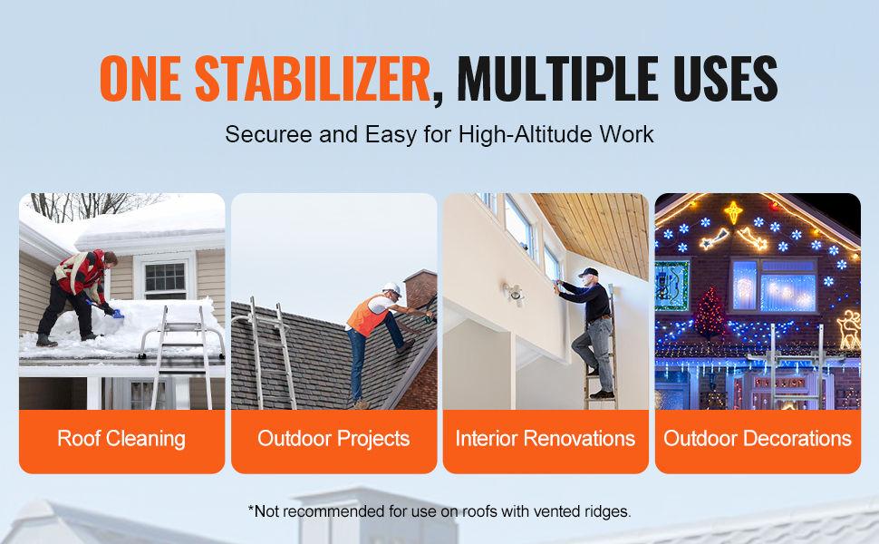 VEVOR Ladder Stabilizer Extension Ladder Standoff Heavy Duty Wing Span ...