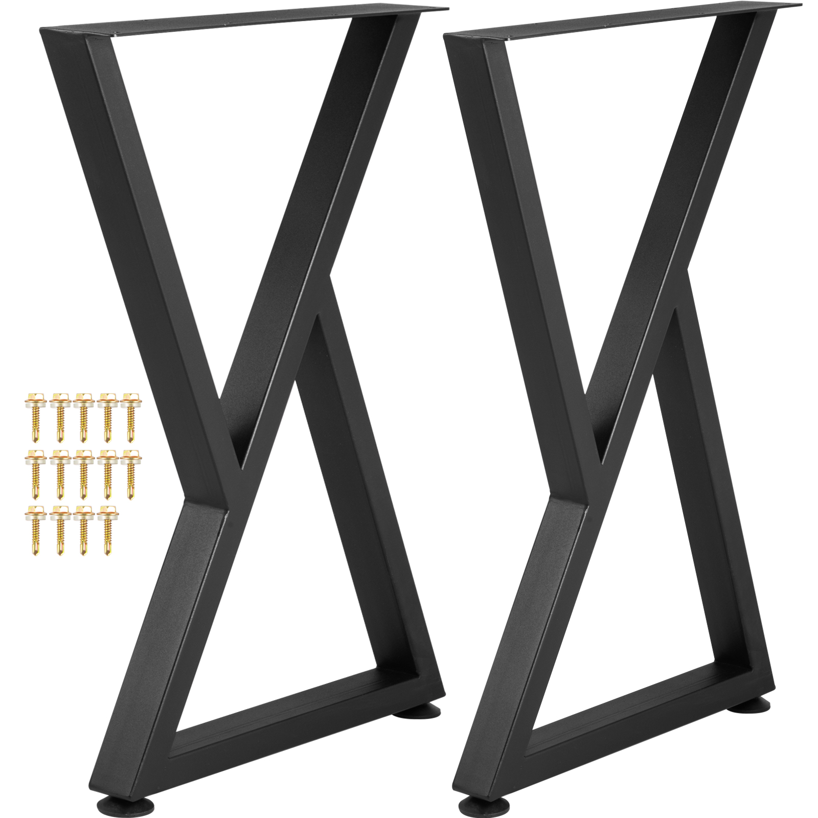 VEVOR Metal Table Legs, 28x18 inch Desk Legs, Set of 2, Heavy Duty ...