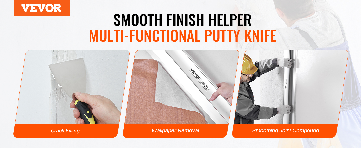 VEVOR Drywall Skimming Blade,48 inch Smoothing Knife, Stainless Steel ...