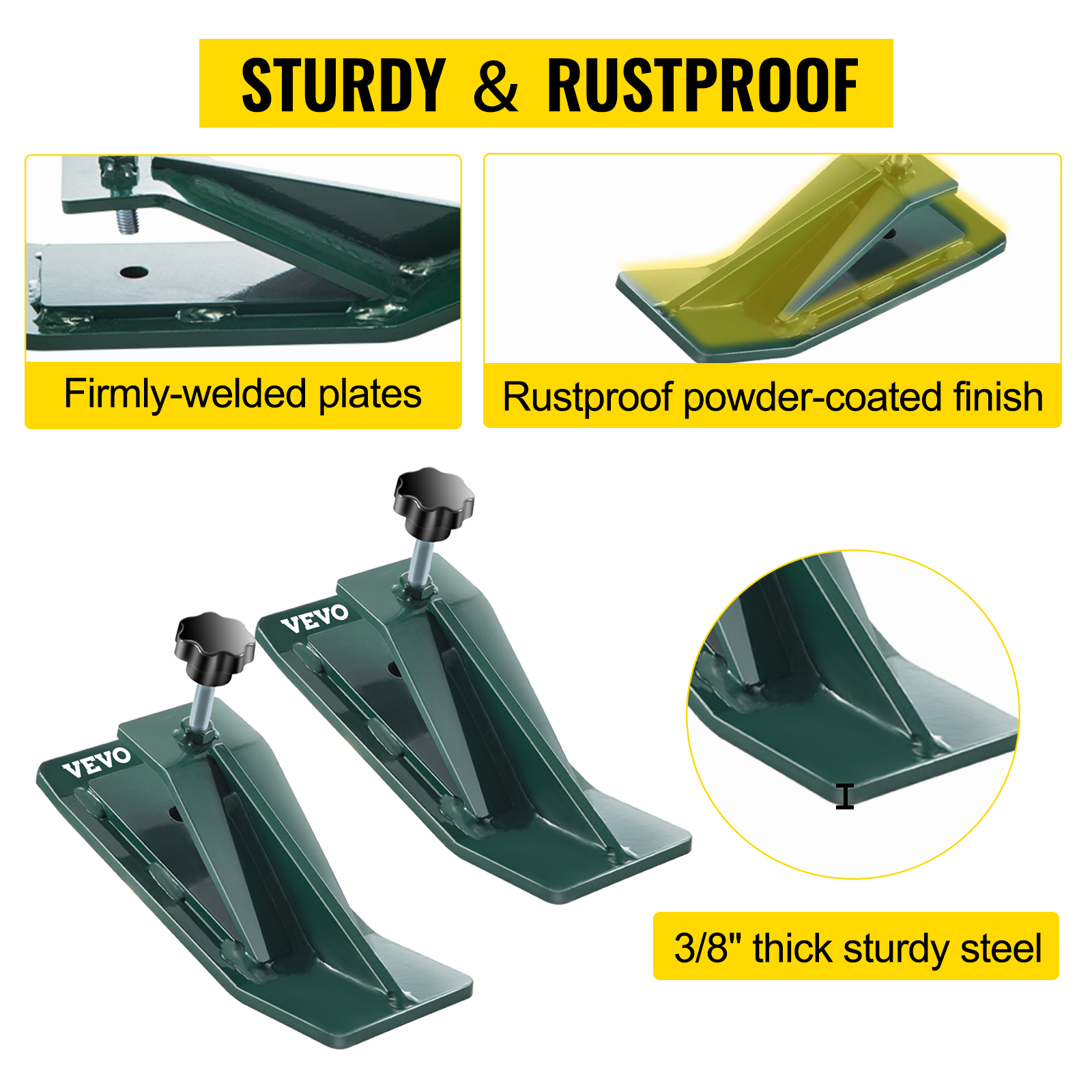 VEVOR Tractor Bucket Protector, 2pcs Ski Edge Protector, 12" Long Turf ...