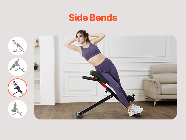 Roman Chair Back Extension Hyperextension Bench Adjustable Foldable ...