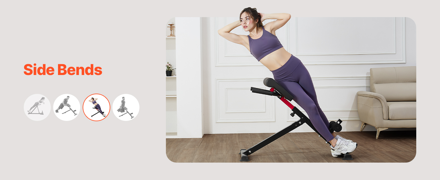 Roman Chair Back Extension Hyperextension Bench Adjustable Foldable ...