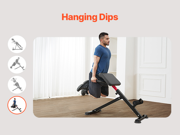 Roman Chair Back Extension Hyperextension Bench Adjustable Foldable ...