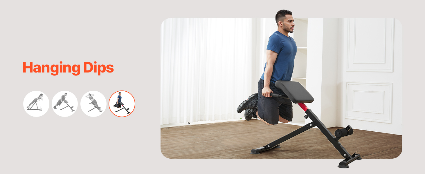 Roman Chair Back Extension Hyperextension Bench Adjustable Foldable ...