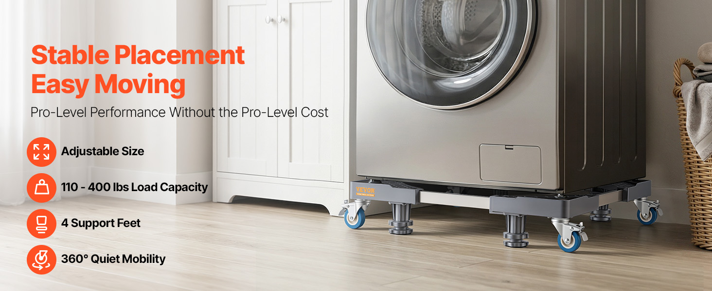VEVOR Mini Fridge Stand, 400 lbs Load, 4 Strong Feet, 4 Locking Swivel ...