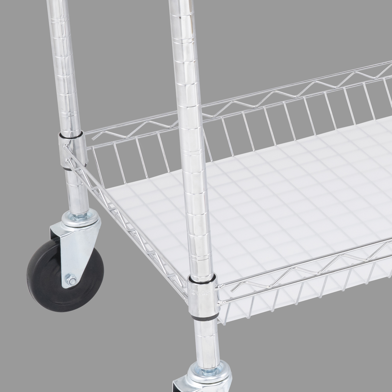 VEVOR 3-Tier Utility Cart Rolling Cart on Wheels 40.5"x17.7"x40.9" 661 ...