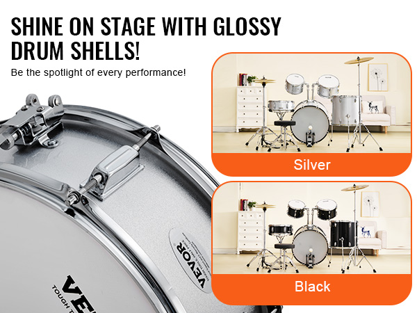 VEVOR Adult Drum Set 5-Piece 22 in Complete Full Size Drum Kit with ...