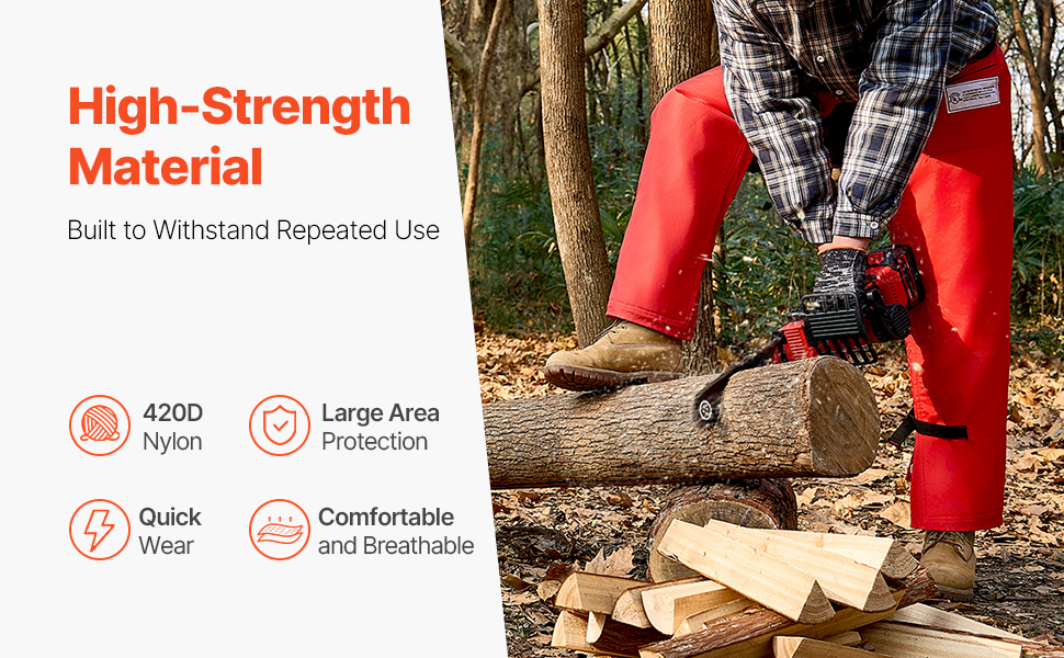 Chainsaw Chaps 39.7" Apron Style Forestry Chainsaw Safety Chaps Class C ...