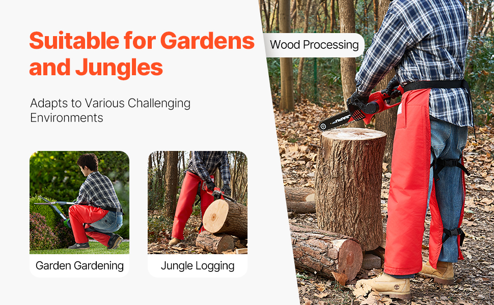 Chainsaw Chaps 39.7" Apron Style Forestry Chainsaw Safety Chaps Class C ...