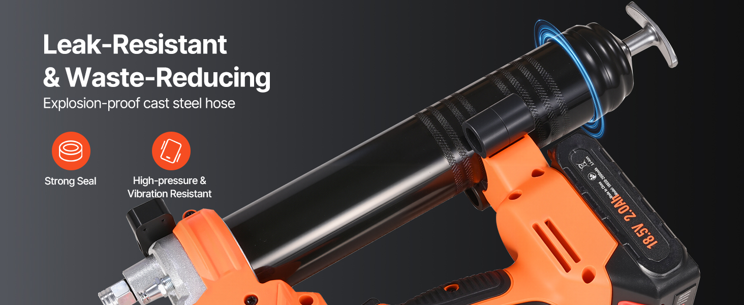VEVOR Cordless Grease Gun 8000 PSI 20V Battery Operated Grease Gun ...