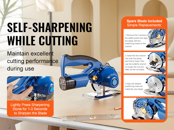Electric Carpet Cutter 250W Cordless Fabric Rotary Cutter Electric ...