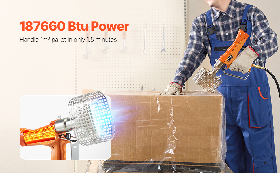 VEVOR Propane Heat Gun Up to 187660 BTU Hot Air Gun with Regulator ...