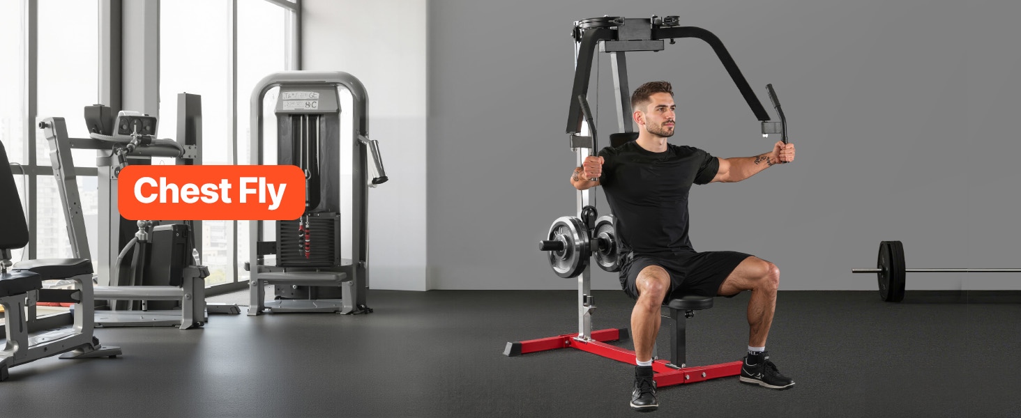 VEVOR Chest Fly Machine Adjustable Fly Reverse Delt Machine Upper Body ...