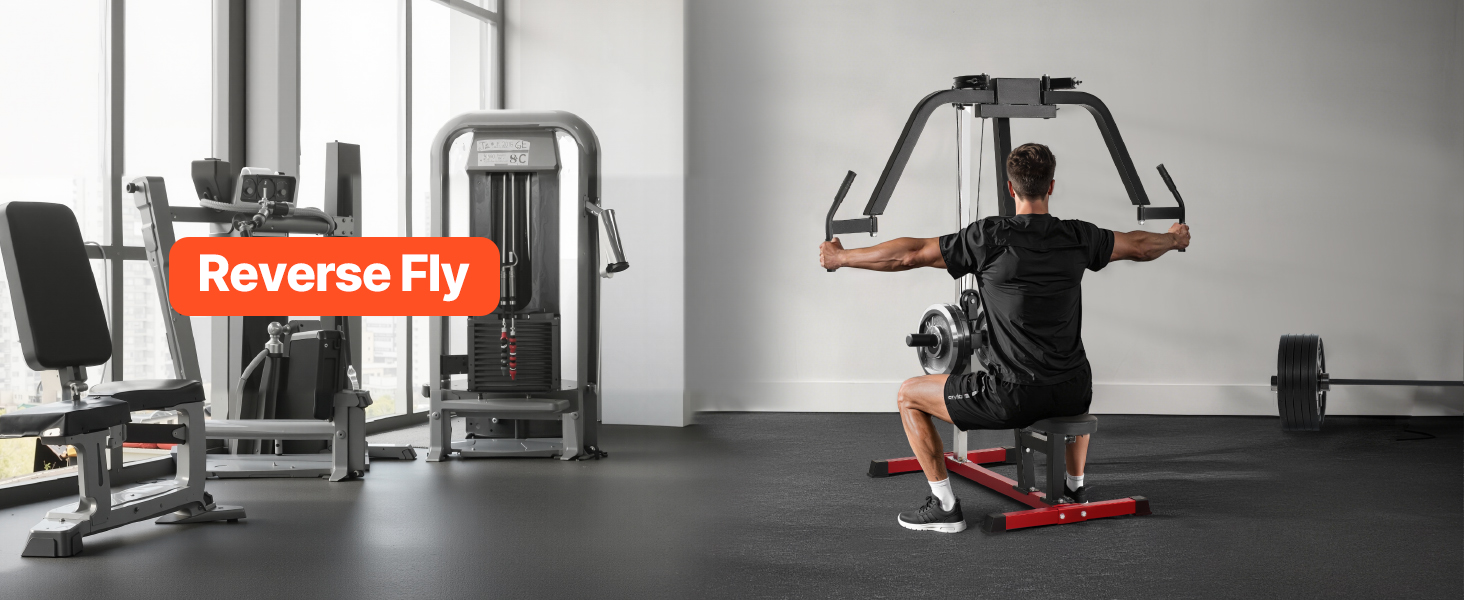 VEVOR Chest Fly Machine Adjustable Fly Reverse Delt Machine Upper Body ...