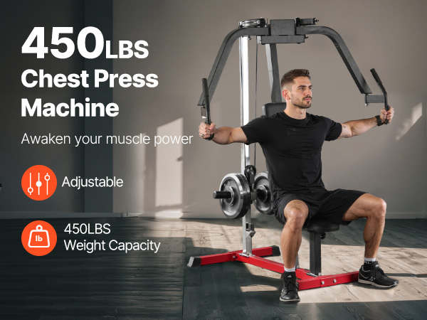 VEVOR Chest Fly Machine Adjustable Fly Reverse Delt Machine Upper Body ...