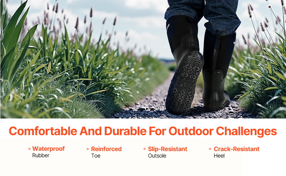 Rubber Boots for Men Protective Footwear Steel Toe Work Rain Boots Size ...