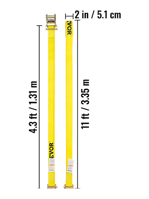 VEVOR E Track Ratchet Strap, 18PCS 2" x 15' E-Track Straps 4400 LBS ...