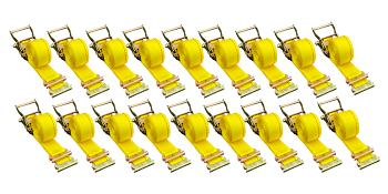 VEVOR E Track Ratchet Strap, 18PCS 2" x 15' E-Track Straps 4400 LBS ...