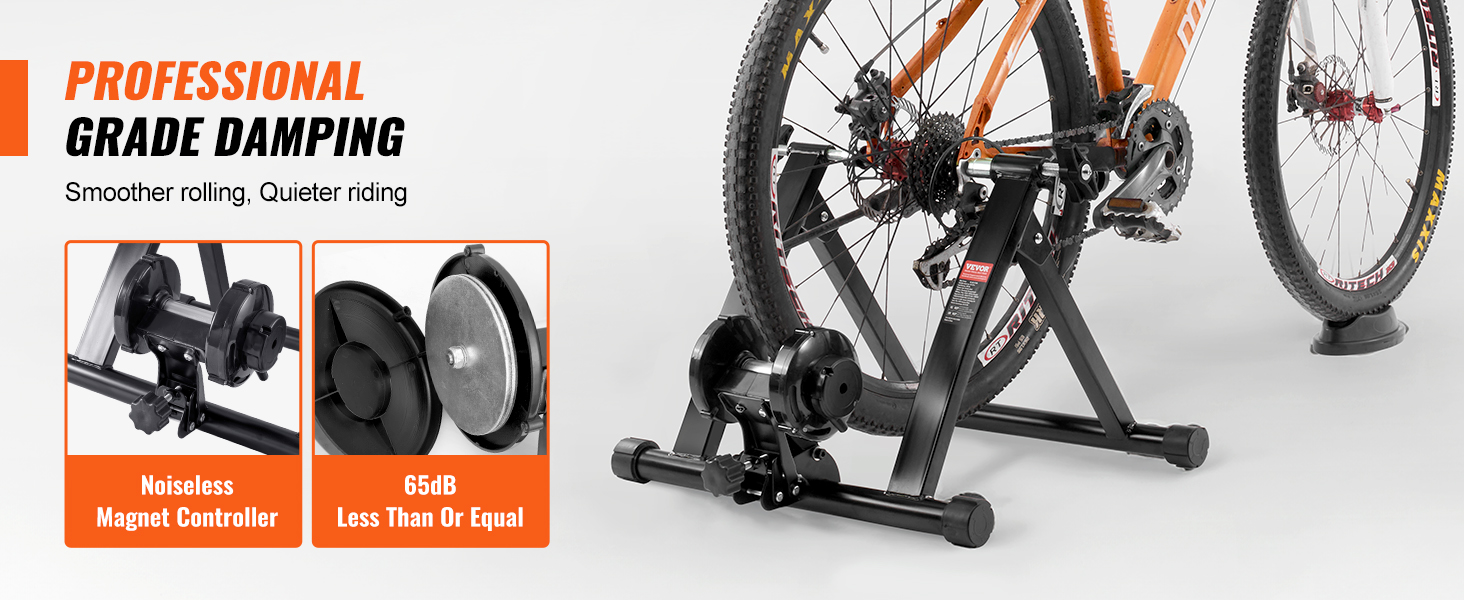 VEVOR Bike Trainer Stand, Magnetic Stationary Bike Stand for 26"-29 ...