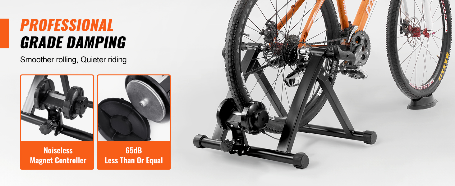 VEVOR Bike Trainer Stand, Magnetic Stationary Bike Stand for 26"-29 ...