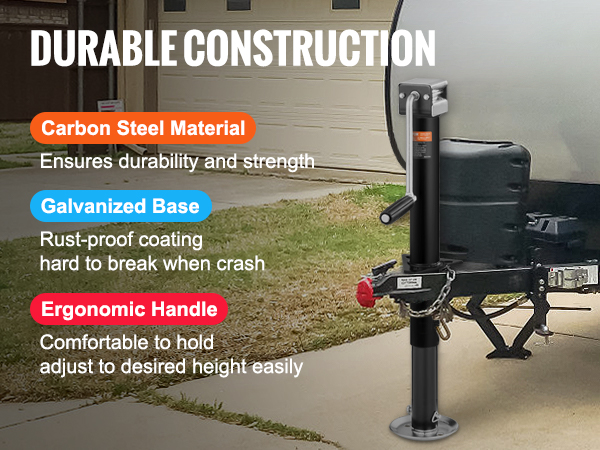 VEVOR Trailer Jack, Trailer Tongue Jack A-frame Bolt on Weight Capacity ...