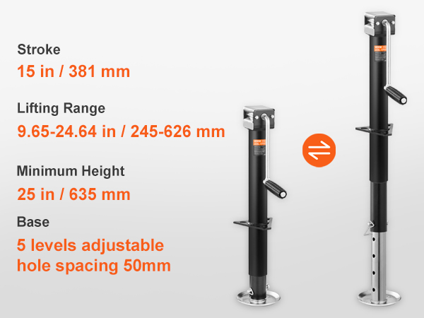 VEVOR Trailer Jack, Trailer Tongue Jack A-frame Bolt on Weight Capacity ...