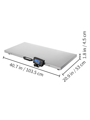 VEVOR 880Lbs x 0.2Lbs Livestock Scale Shipping Scales Large Platform 40 ...
