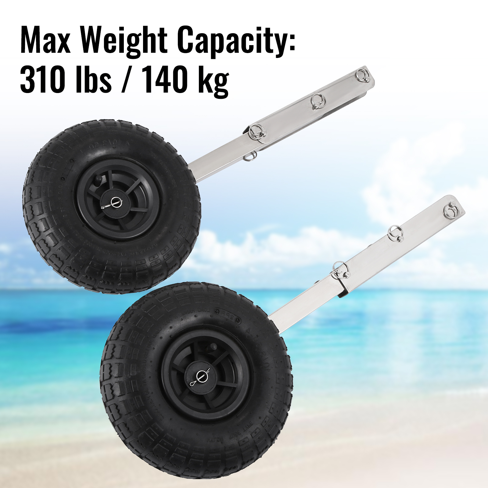 VEVOR Boat Launching Wheels, Boat Transom Launching Wheel, 310 LBS ...