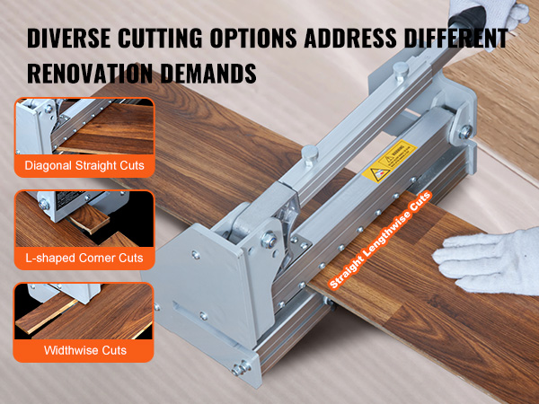 VEVOR Floor Cutter 330mm, Cuts Vinyl Plank, Laminate, Siding, 12mm ...