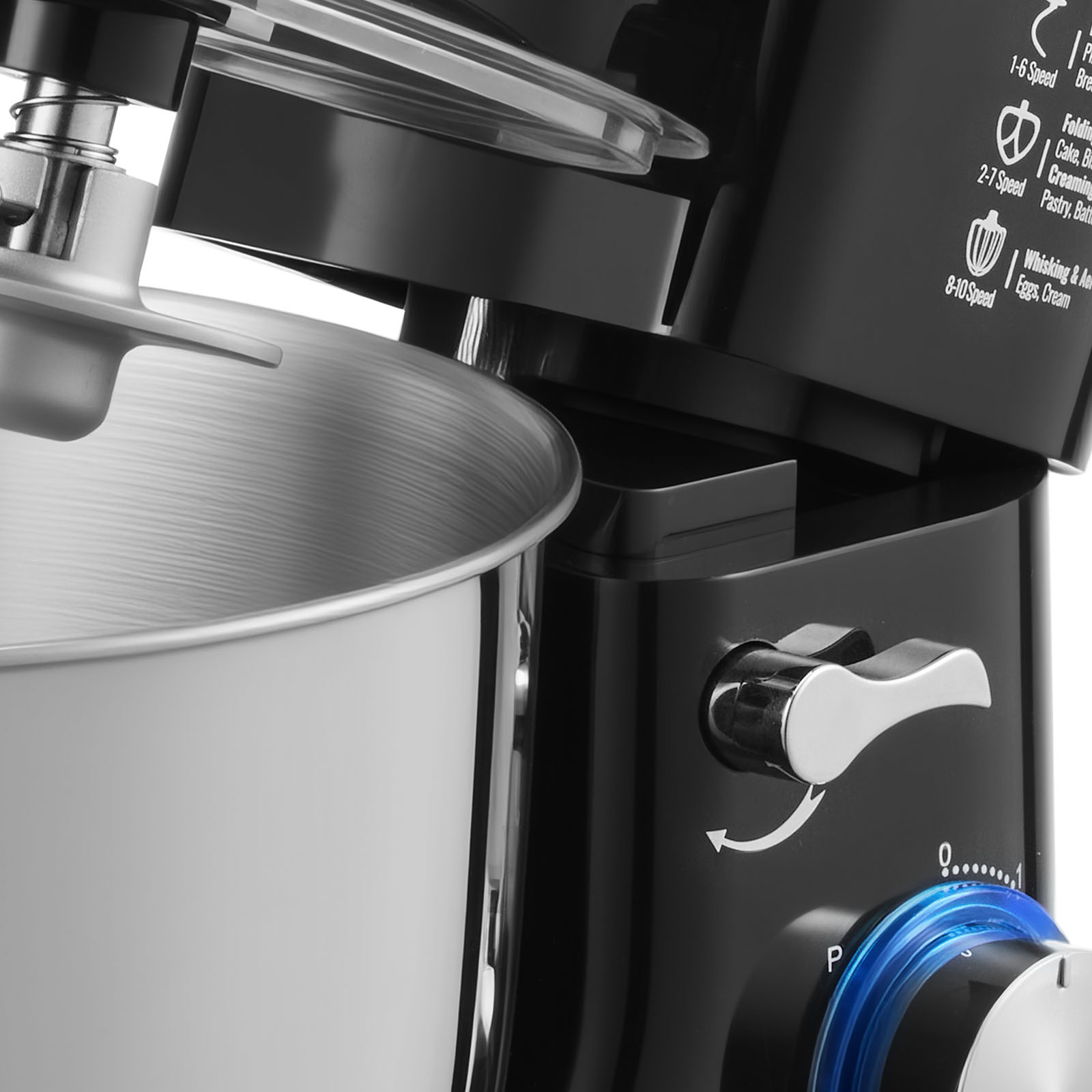 VEVOR Stand Mixer 5.1 Quart Electric Dough Mixer 380W 10 + P Speeds ...