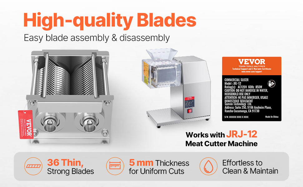 Meat Cutter Machine Blade 5 mm Stainless Steel Blade for SJY-DQ90 Meat ...