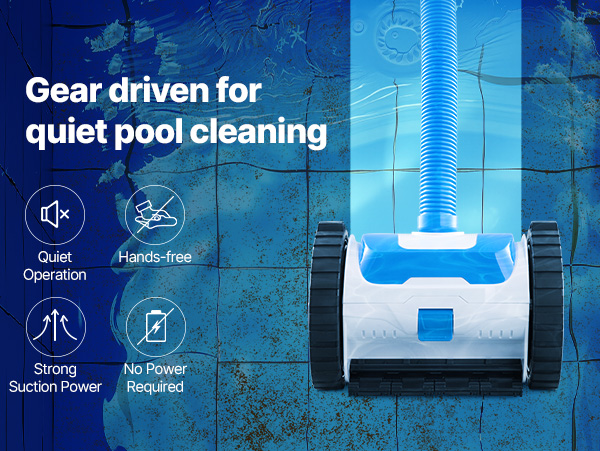 VEVOR Suction Pool Cleaner, Automatic Pool Vacuum Cleaner, Suction Side ...