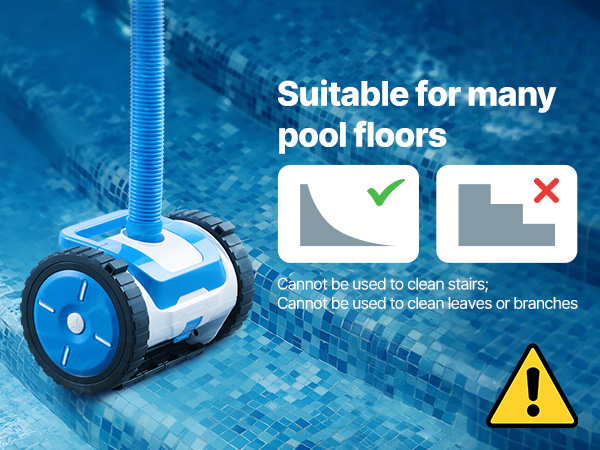 VEVOR Suction Pool Cleaner, Automatic Pool Vacuum Cleaner, Suction Side ...