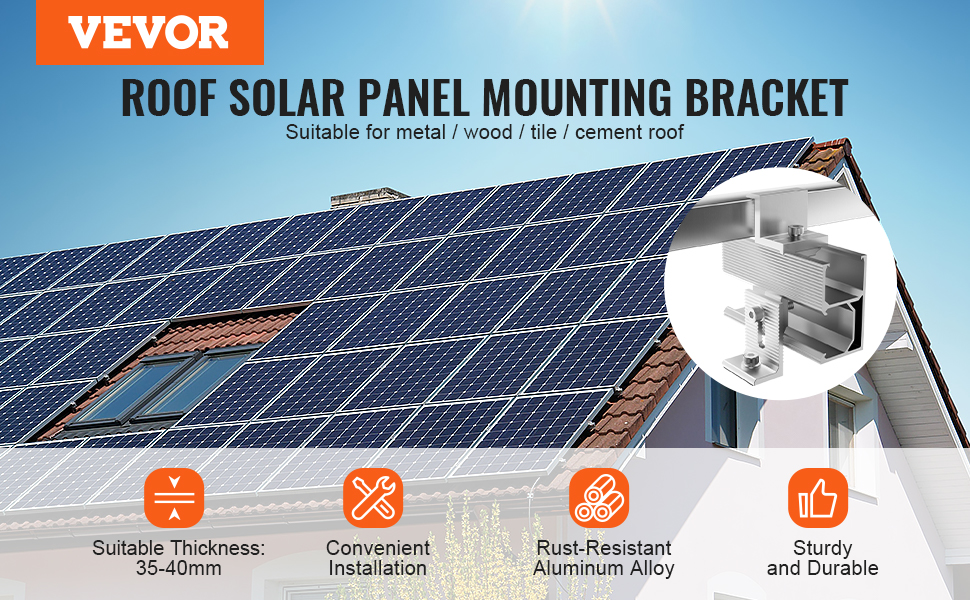 VEVOR Solar Panel Mounting Brackets Solar Panel Mounting Kit for ...