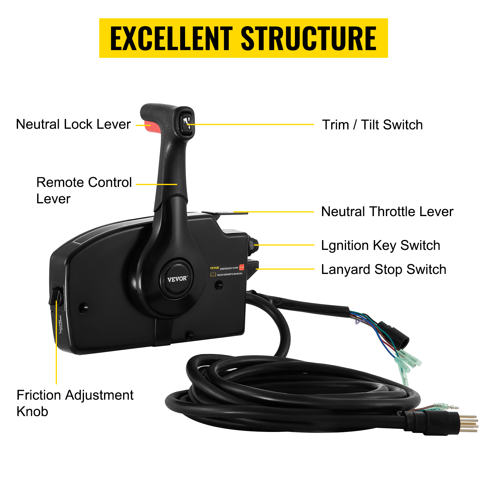 Vevor Side Mount Remote Control Box 881170a15 Mercury Console Premium 8 ...