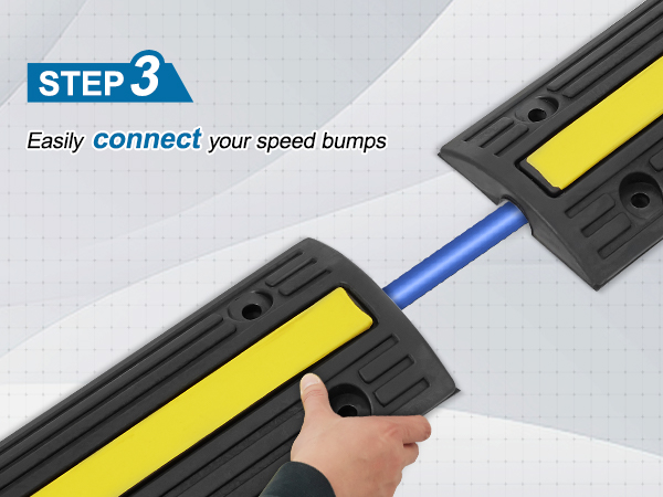 VEVOR 4 PCs 39'' Cable Protector Ramp 18000 lbs Speed Bump Floor Cable ...