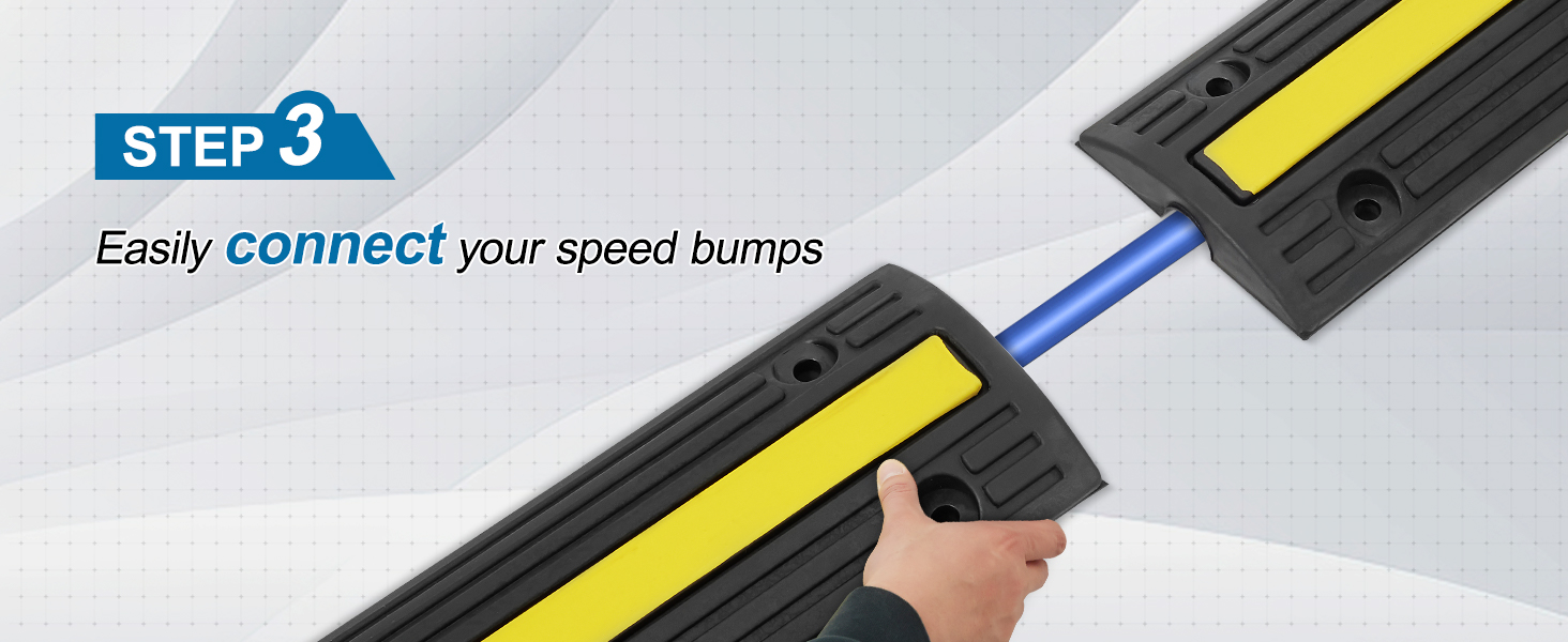 VEVOR 4 PCs 39'' Cable Protector Ramp 18000 lbs Speed Bump Floor Cable ...