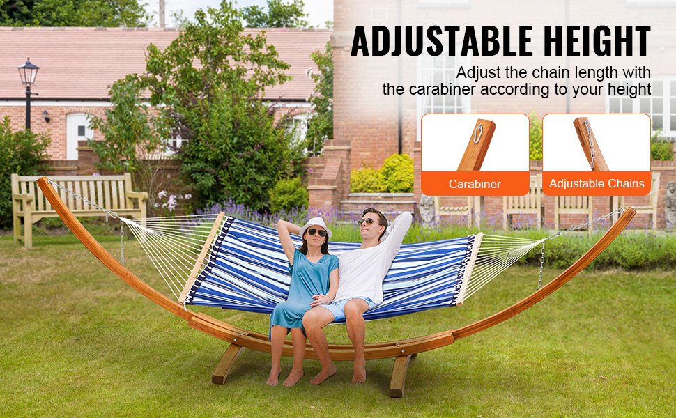 VEVOR Wooden Hammock Stand 475 lbs Capacity Hammock Frame Fits 9-13 ft ...