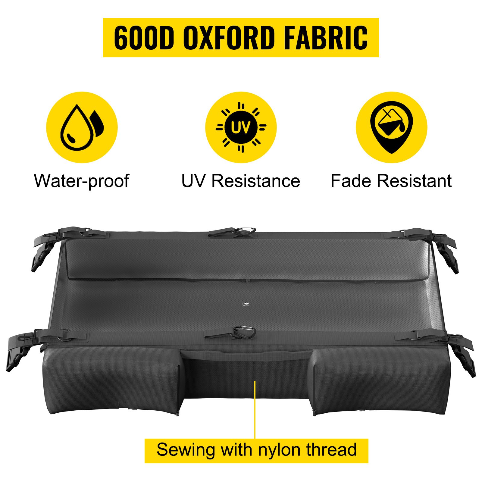 VEVOR T-Top Storage Bag, for 6 Type II Life Jackets, w/ a Boat Trash ...